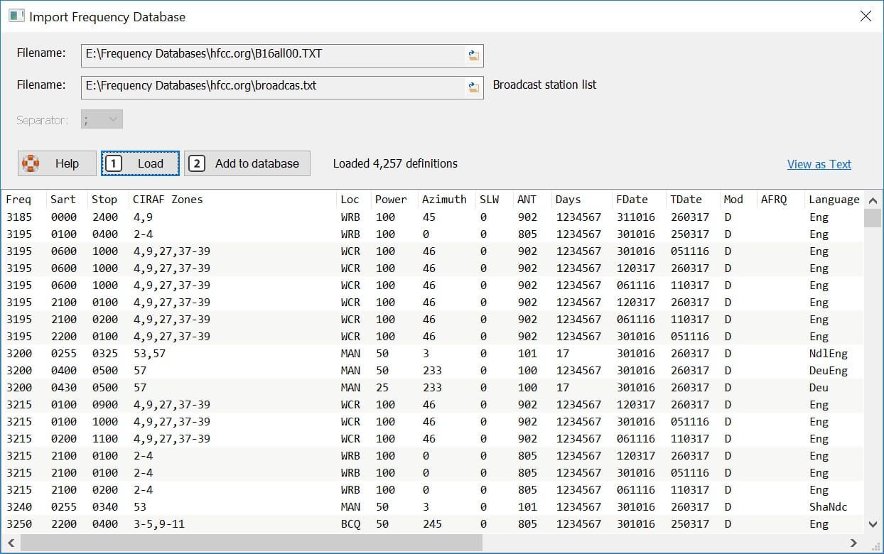 Frequency Database - SDR-Radio.com